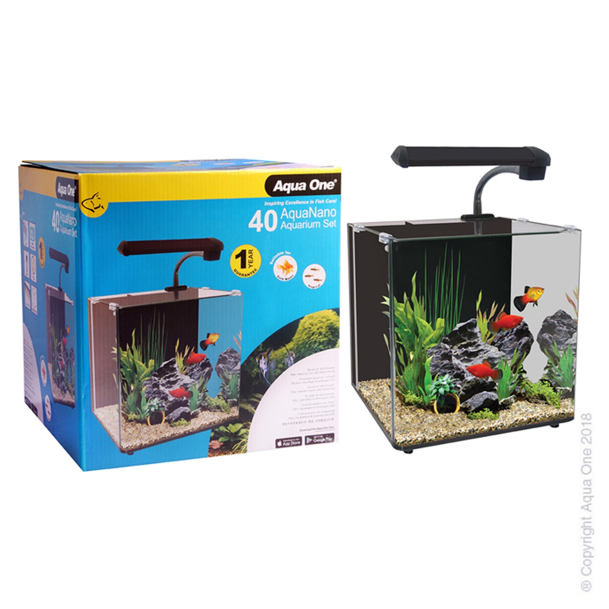 Aqua One Nano 40 Aquarium 50 Liter| www.goldfishpagoda.co.nz